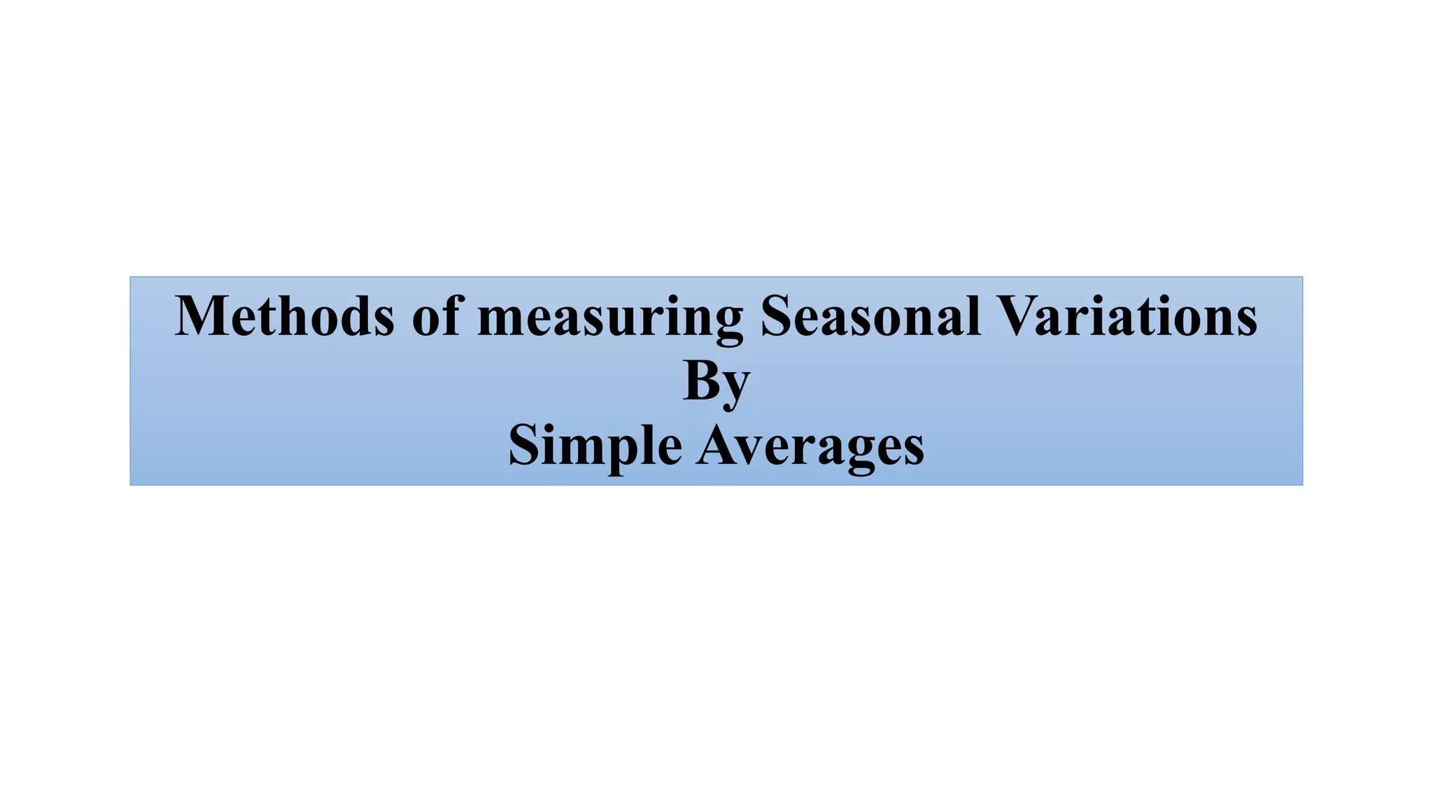Method of simple averages | PPTX