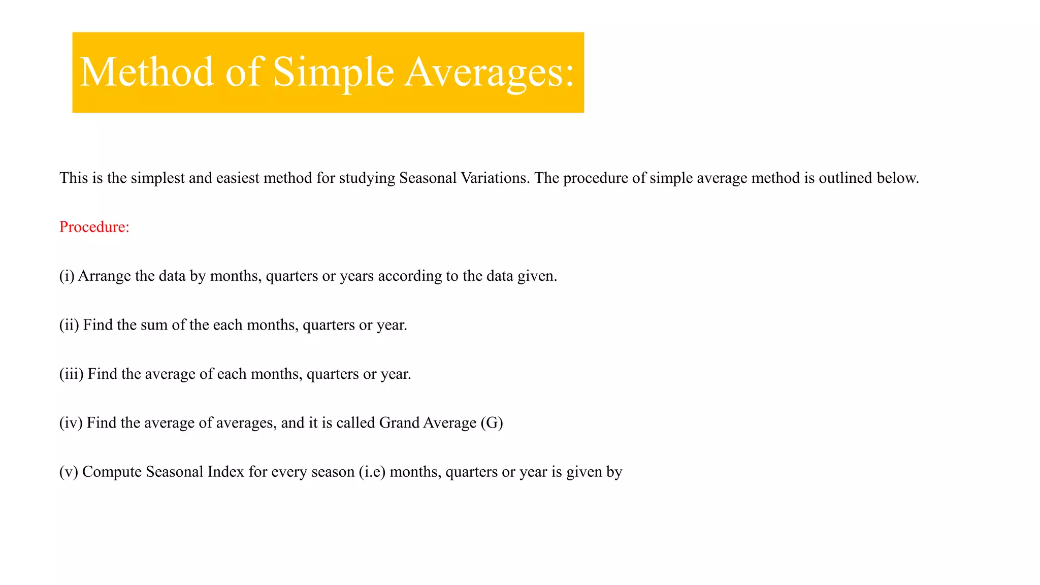 Method of simple averages | PPTX