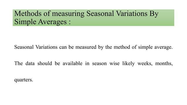 Method of simple averages | PPTX