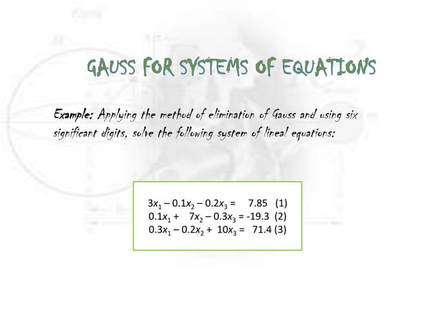 Method Of Simple Gauss | PPT