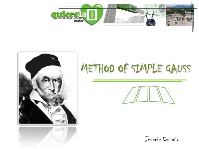 Method of simple gauss | PPTX