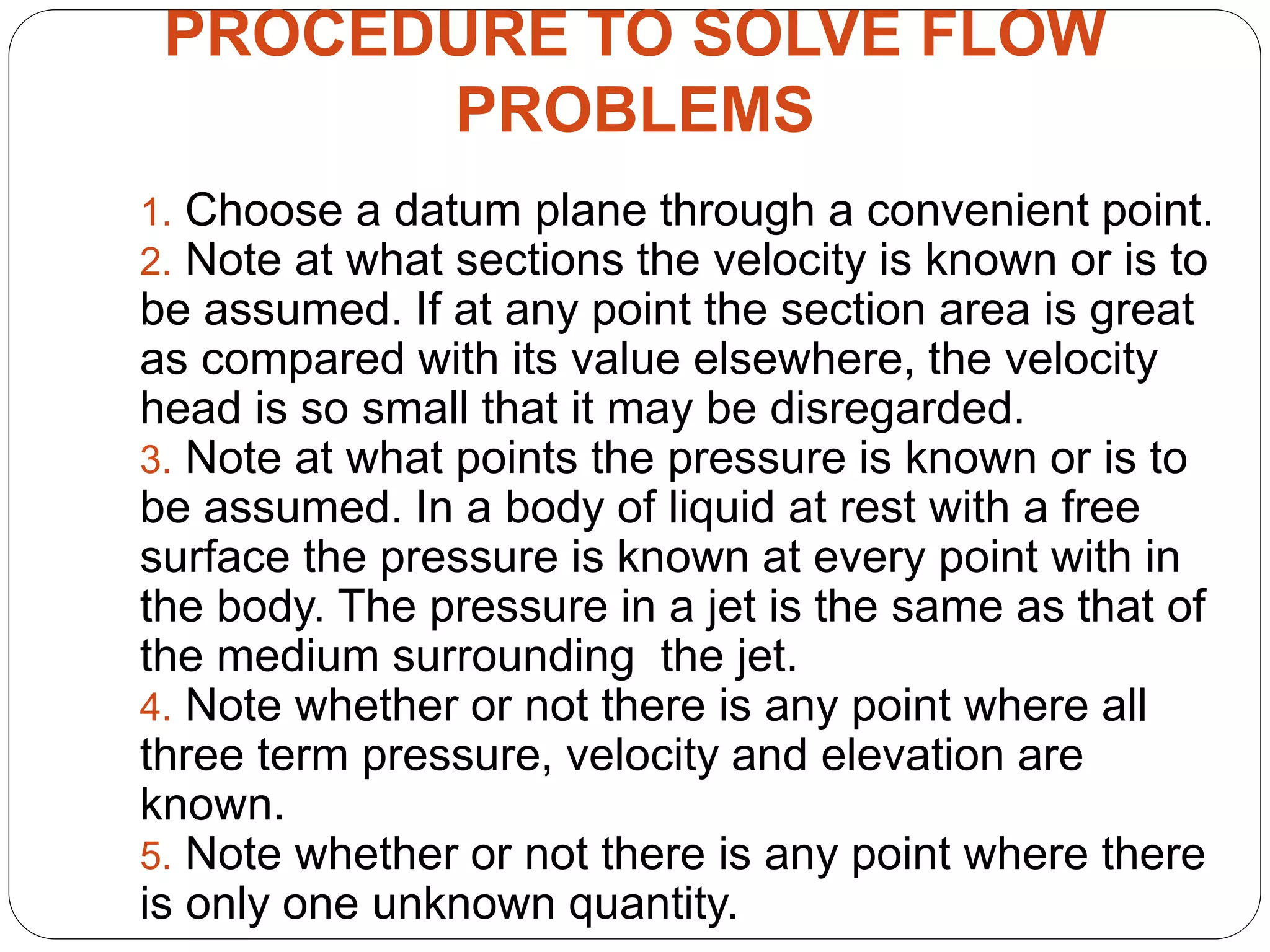 Method of solution of flow problems | PPTX