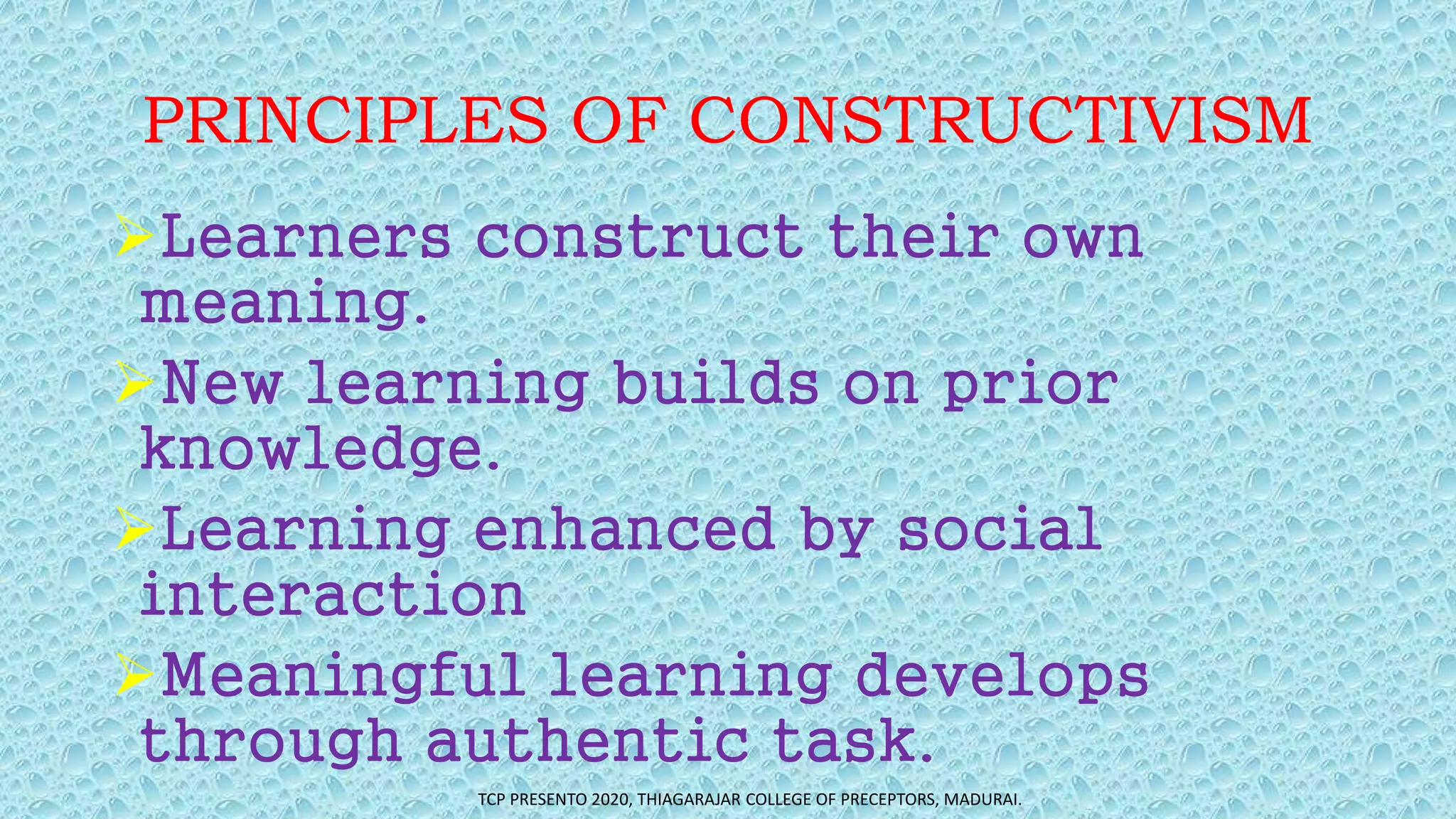 CONSTRUCTIVE CLASSROOM | PPTX