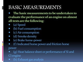 Different Measurement and Method of testing of ic engine for 2 stroke ...