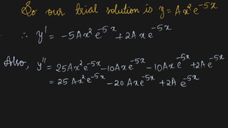 Method of undetermined coefficients ::: solved problems part1 | PPT