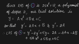 Method of undetermined coefficients ::: solved problems part1 | PPT