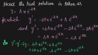 Method of undetermined coefficients ::: solved problems part1 | PPT
