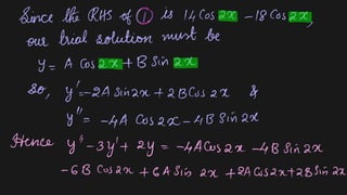 Method of undetermined coefficients ::: solved problems part1 | PPT