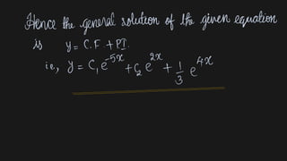 Method of undetermined coefficients ::: solved problems part1 | PDF