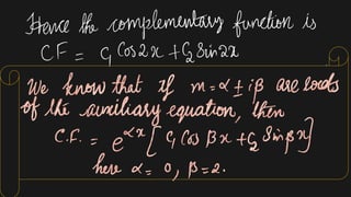 Method of undetermined coefficients ::: solved problems part1 | PDF