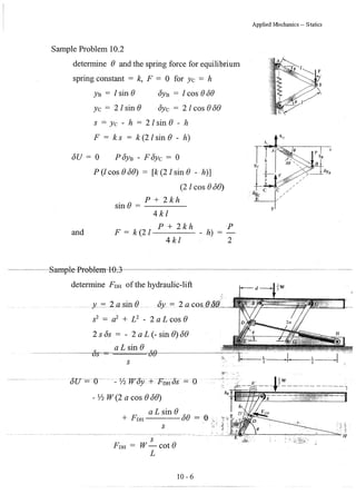 Method of virtual work | PDF