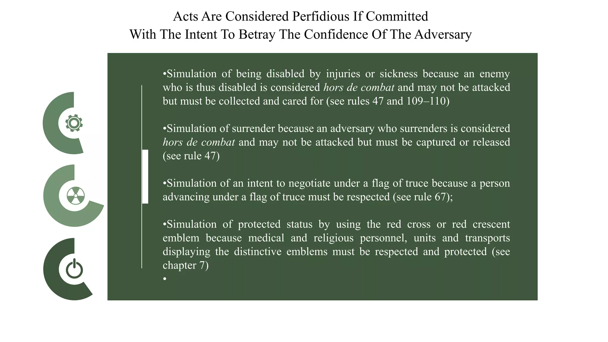 METHOD OF WARFARE DECEPTION:RUSE AND PERFIDY IN MILITARY OPERATION | PPTX