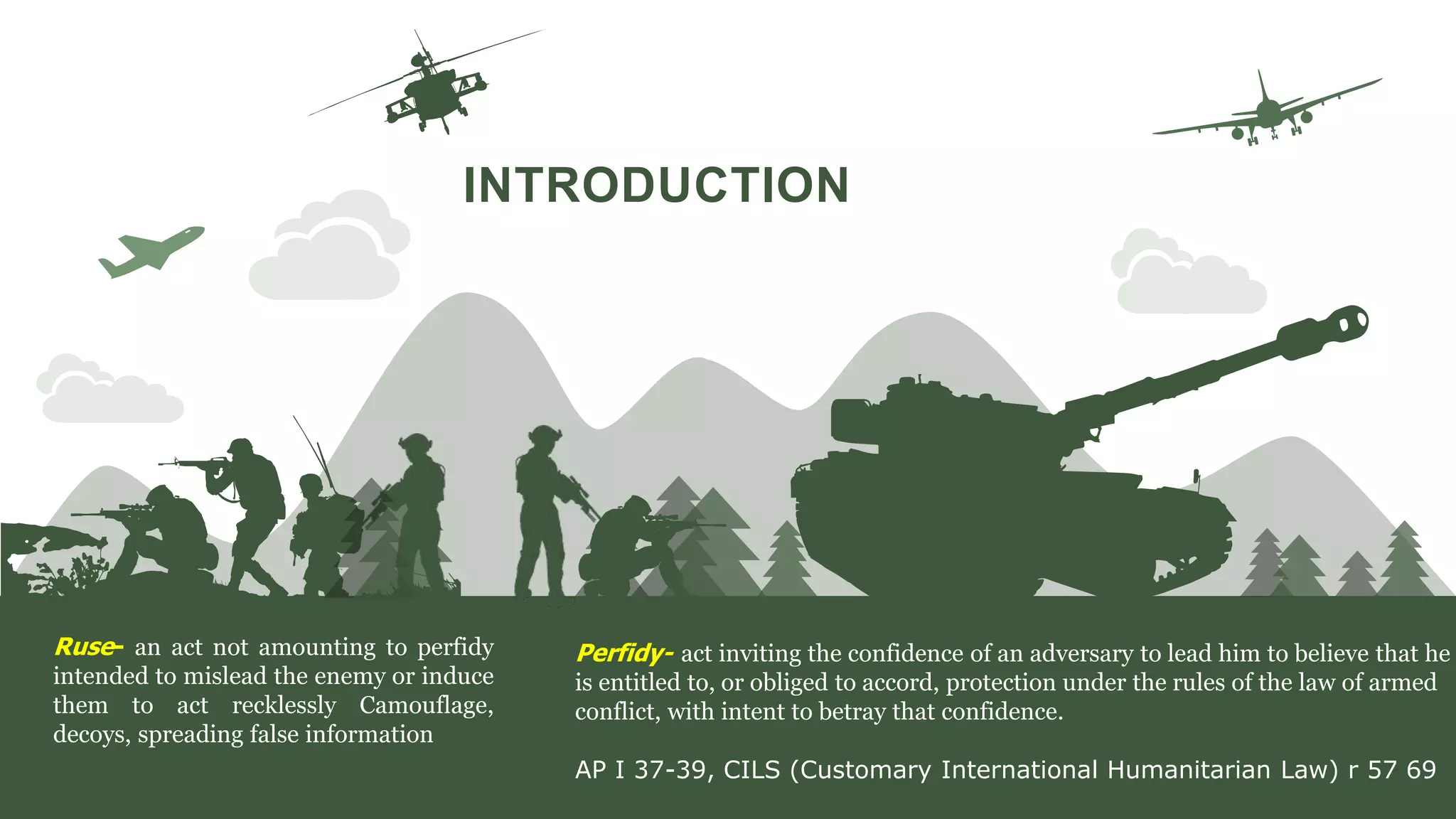 METHOD OF WARFARE DECEPTION:RUSE AND PERFIDY IN MILITARY OPERATION | PPTX