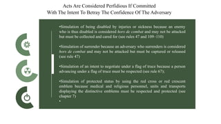 METHOD OF WARFARE DECEPTION:RUSE AND PERFIDY IN MILITARY OPERATION | PPTX