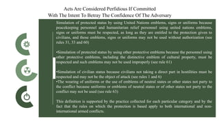 METHOD OF WARFARE DECEPTION:RUSE AND PERFIDY IN MILITARY OPERATION | PPTX