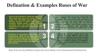 METHOD OF WARFARE DECEPTION:RUSE AND PERFIDY IN MILITARY OPERATION | PPTX