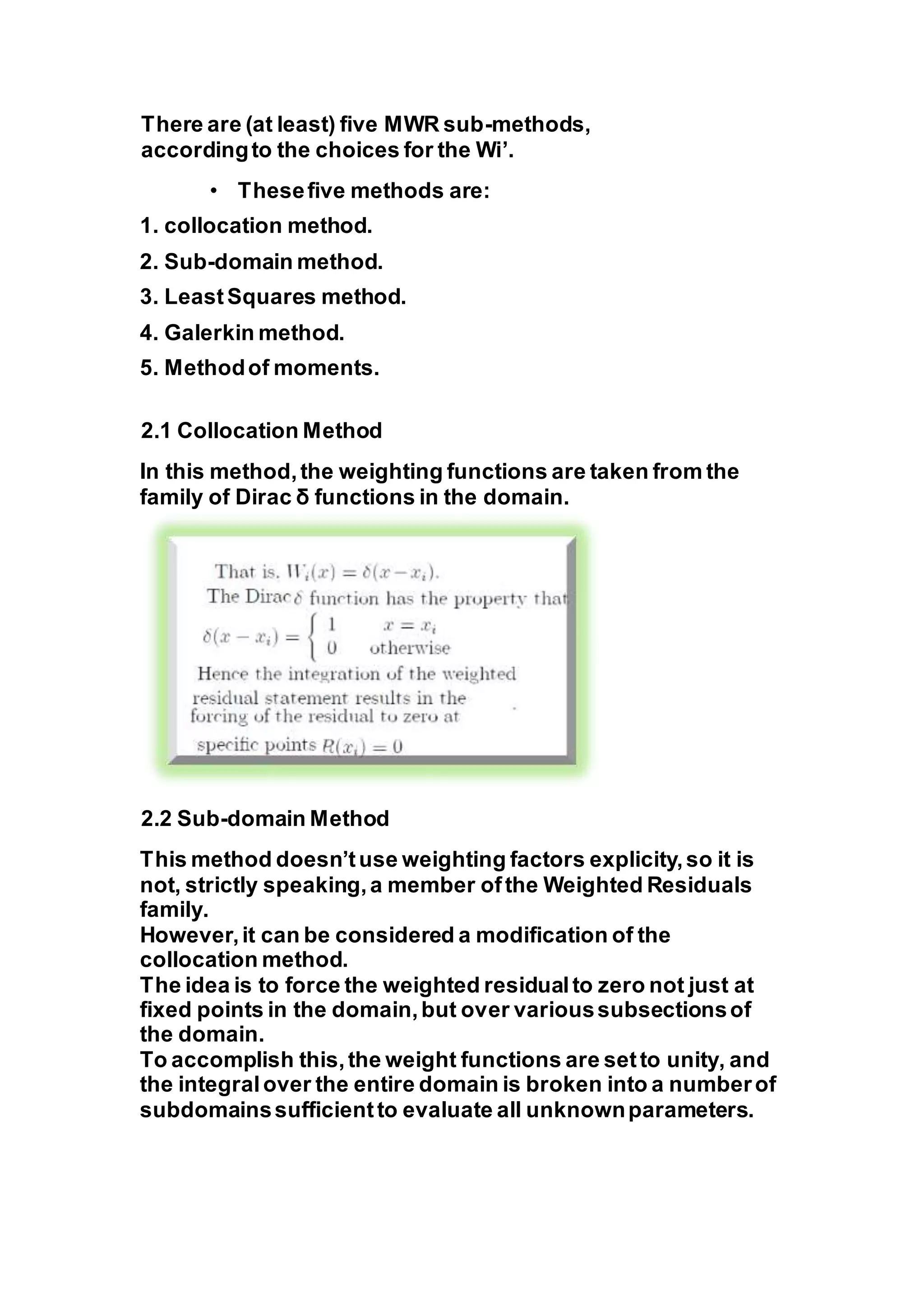 Method of weighted residuals | DOCX