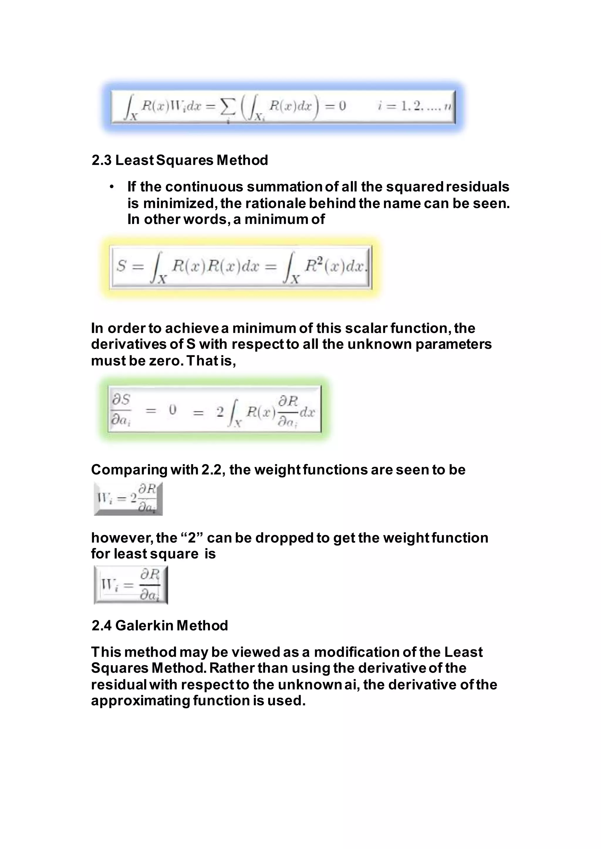 Method of weighted residuals | DOCX