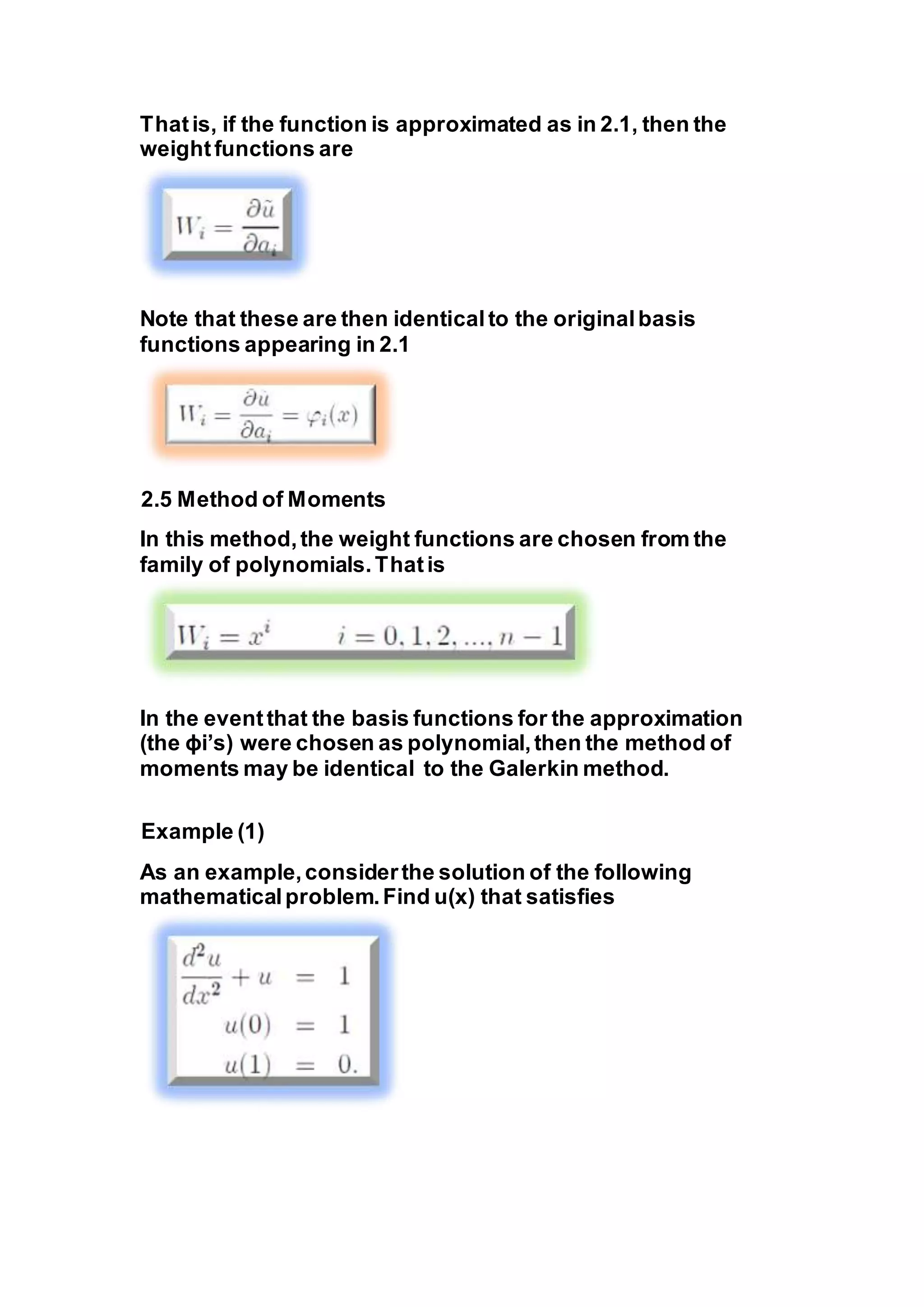 Method of weighted residuals | DOCX
