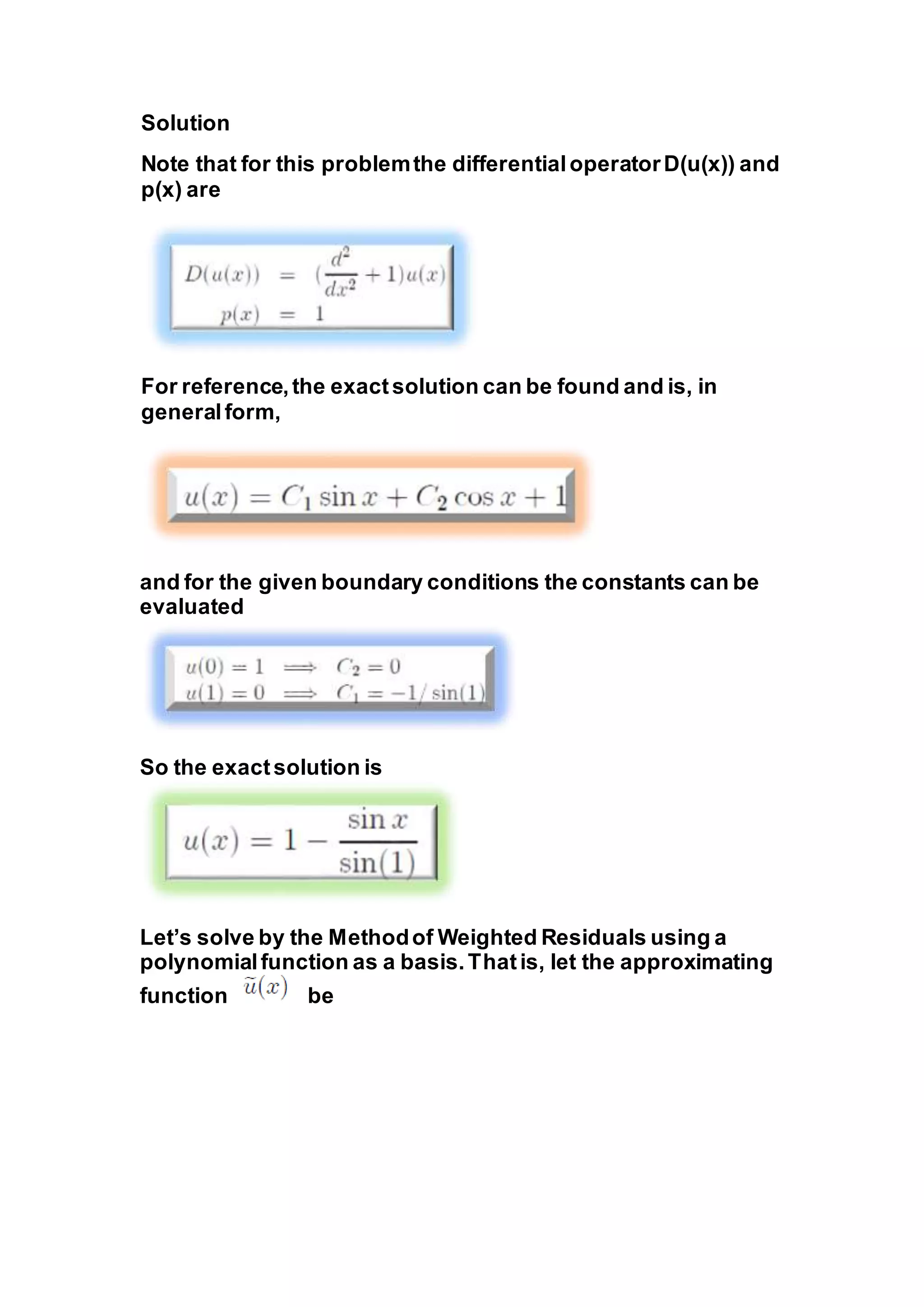 Method of weighted residuals | DOCX