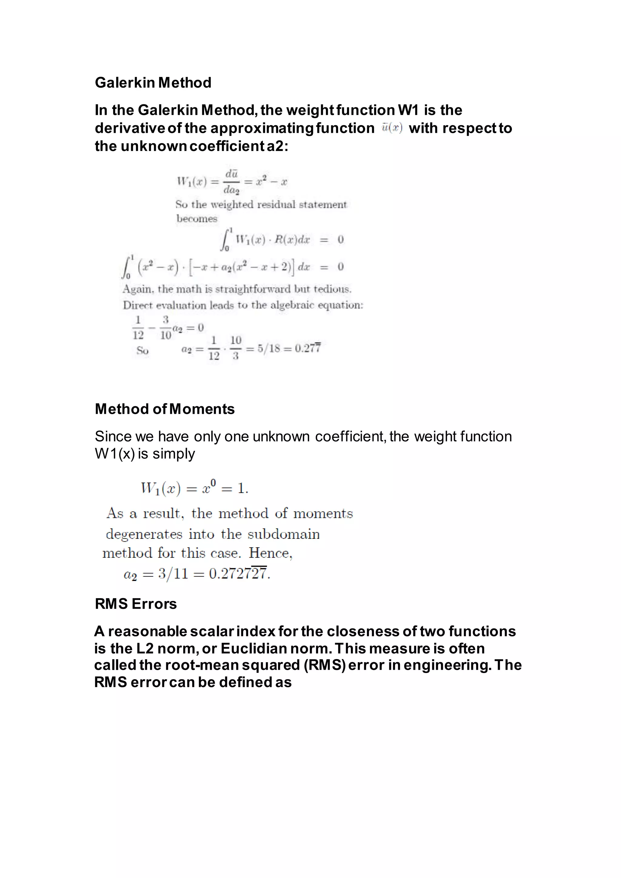 Method of weighted residuals | DOCX