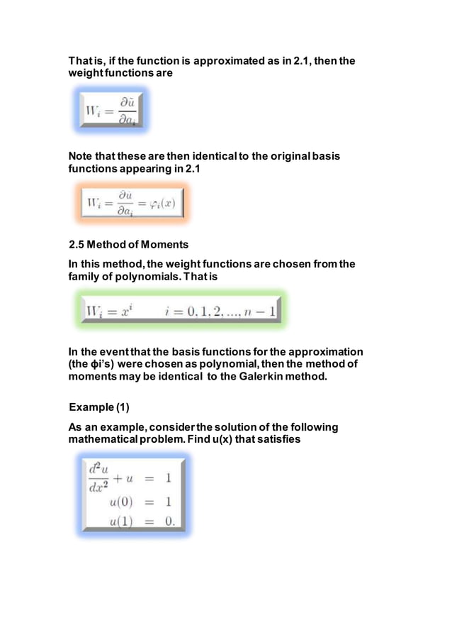 Method of weighted residuals | DOCX | Web Development | Internet