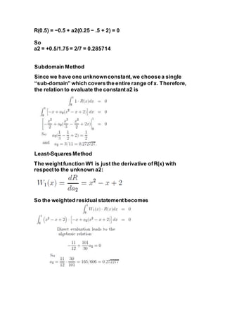 Method of weighted residuals | DOCX