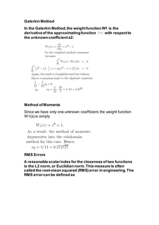 Method of weighted residuals | DOCX
