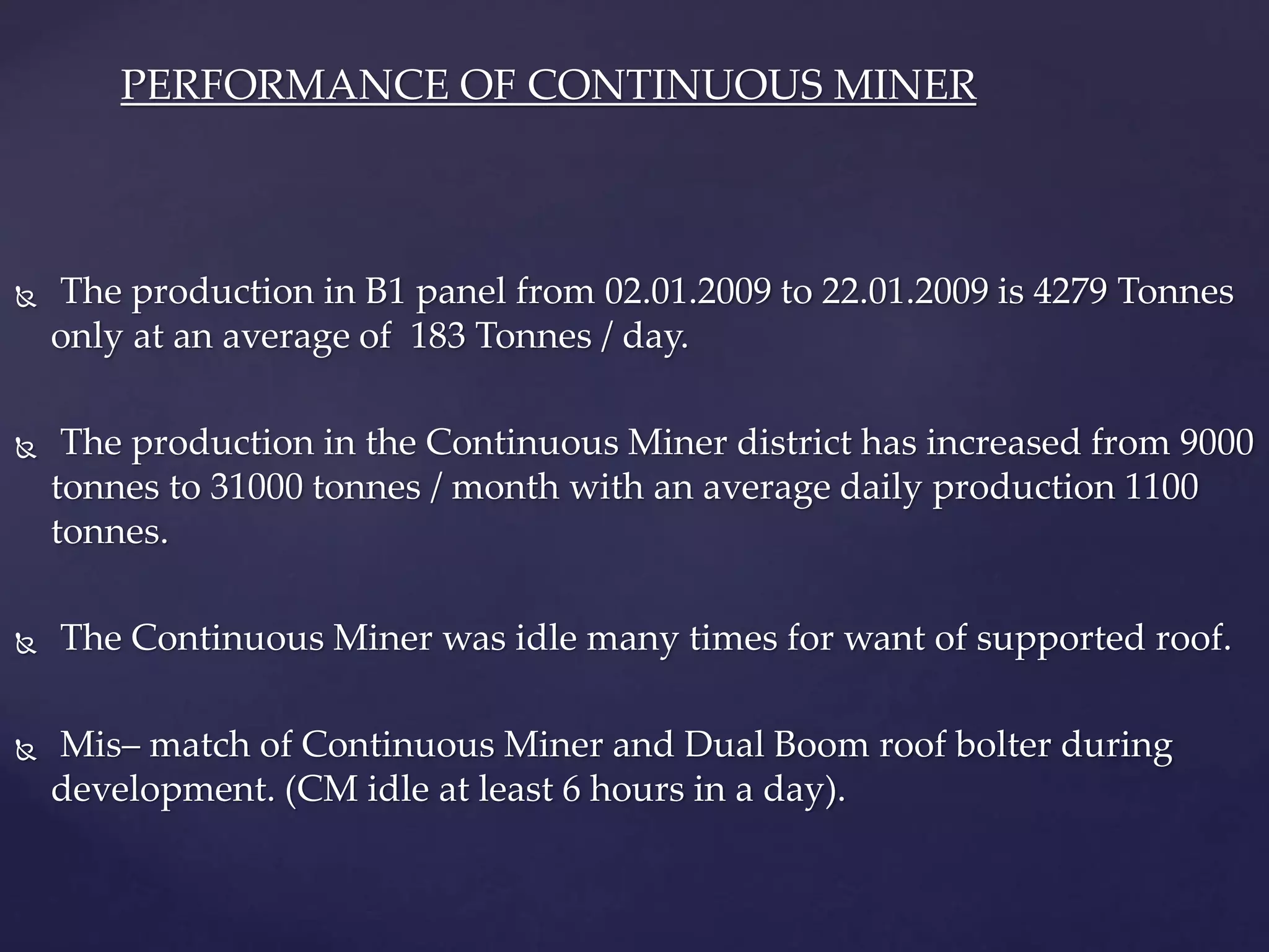 Method of working of continuous miner in underground coal | PPTX