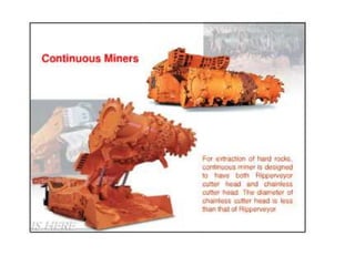 Method of working of continuous miner in underground coal | PPTX
