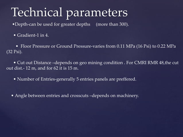 Method of working of continuous miner in underground coal | PPTX