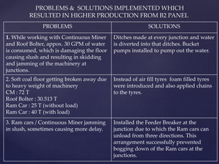 Method of working of continuous miner in underground coal | PPTX