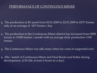 Method of working of continuous miner in underground coal | PPTX
