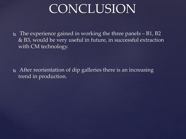 Method of working of continuous miner in underground coal | PPTX