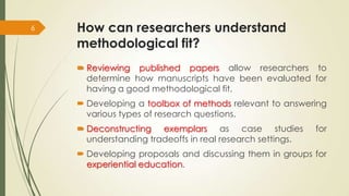 Methodological fit in management field research | PPTX