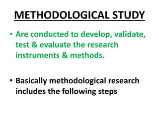 METHODOLOGICAL STUDIES | PPTX