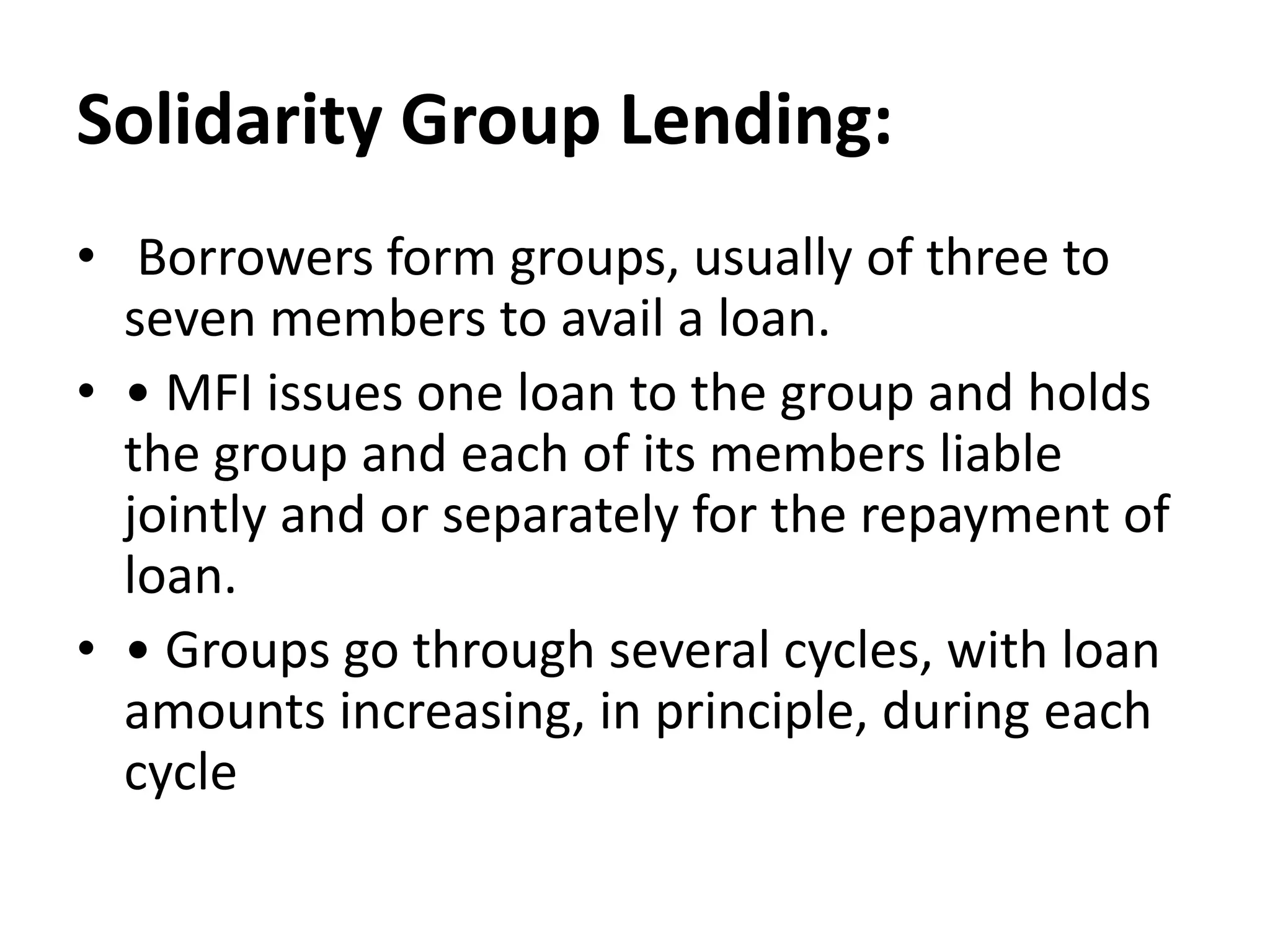 Introduction to Micro finance - the Lending Methodology | PPTX