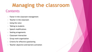 CLASSROOM MANAGEMENT AND CLASSROOM INTERACTION | PPTX