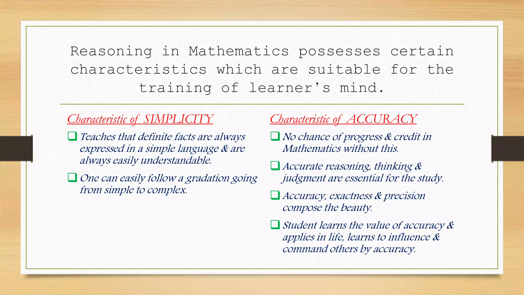 Values of Mathematics | PPTX
