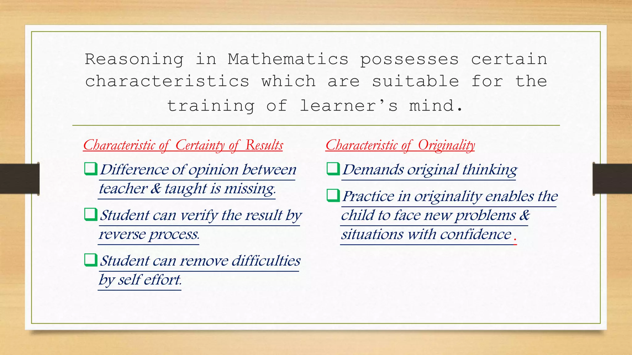 Values of Mathematics | PPTX