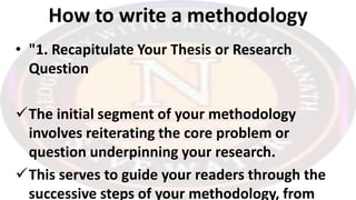 How to write Research methodology Thesis | PPTX | Science