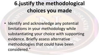 How to write Research methodology Thesis | PPTX | Science