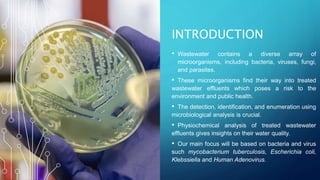 Microbiology methodology for detecting microbes in waste water | PPT