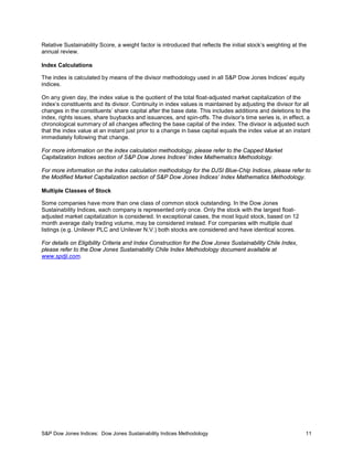Dow Jones Sustainability Indices Methodology | PDF