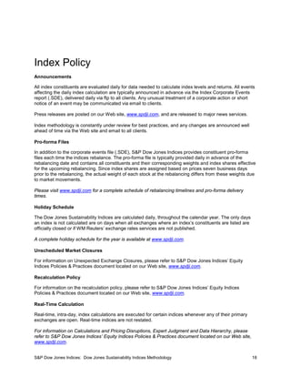 Dow Jones Sustainability Indices Methodology | PDF