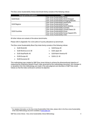 Dow Jones Sustainability Indices Methodology | PDF