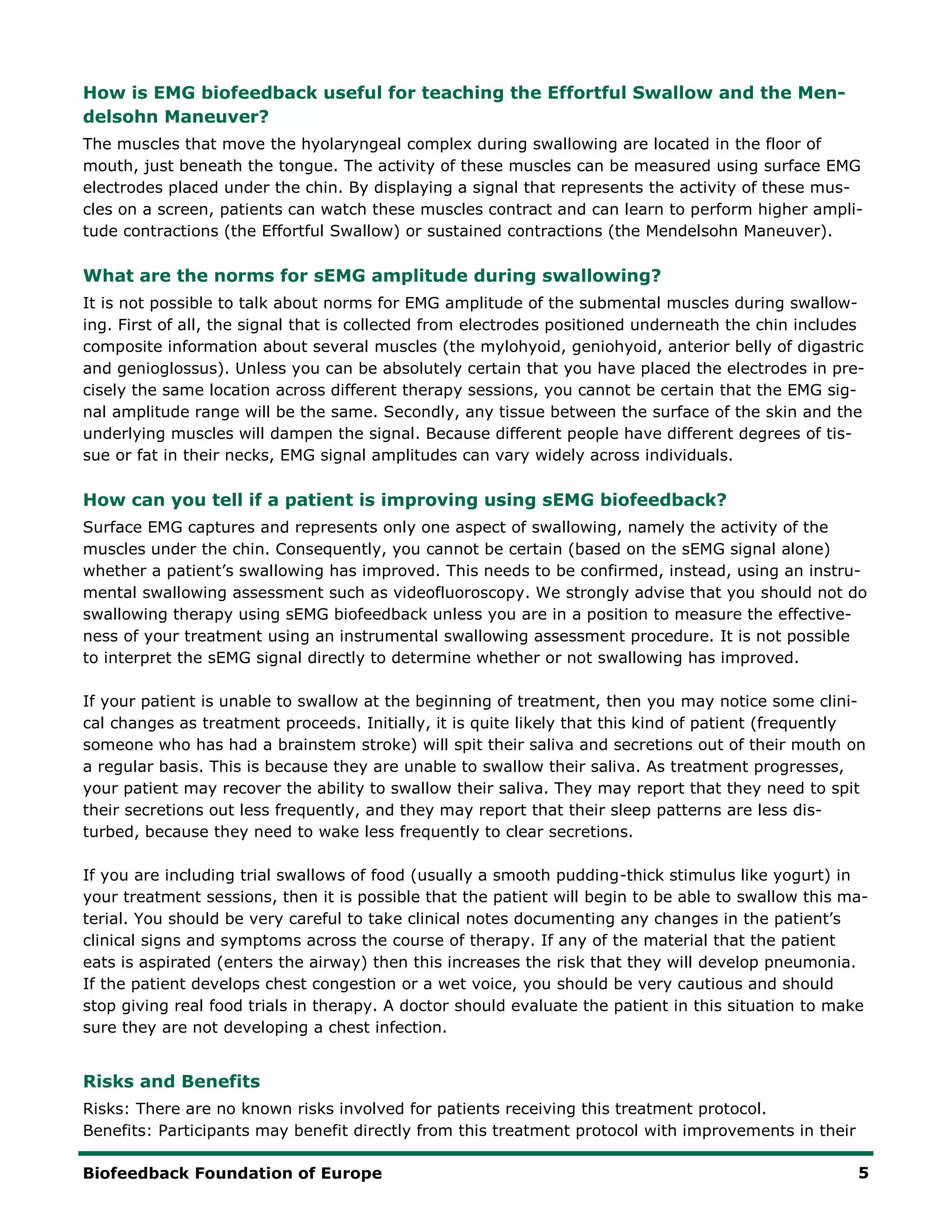 sEMG biofeedback in dysphagia | PDF