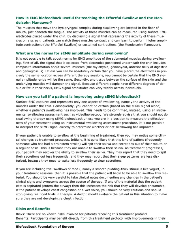 sEMG biofeedback in dysphagia | PDF