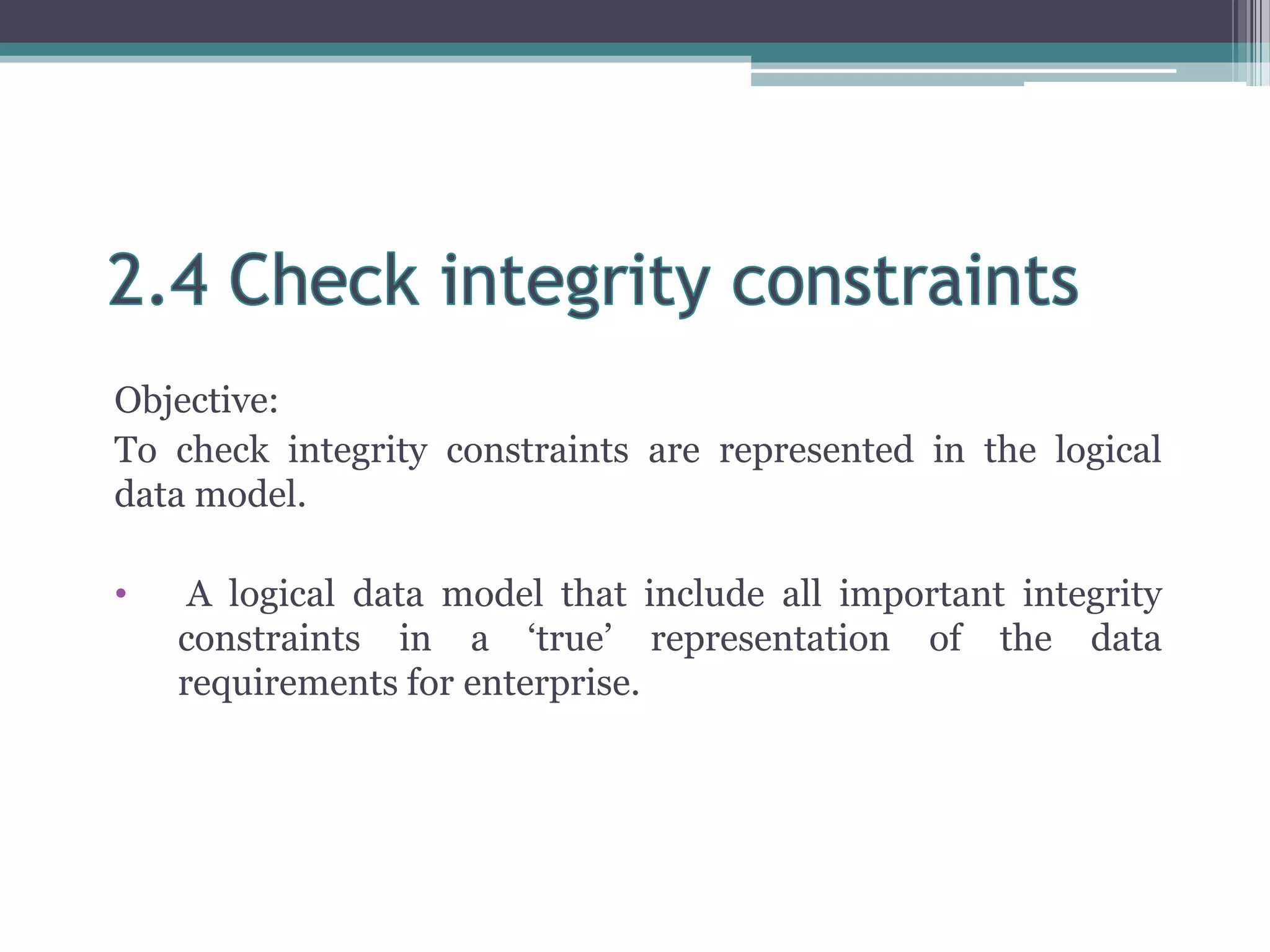 Methodology Logical Database Design For The Relational Pptx