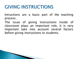 GIVING INSTRUCTIONS | PPTX
